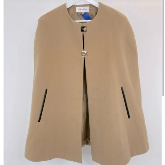 Calvin Klein | Jackets & Coats | Luxurious Calvin Klein Camel Cape ...